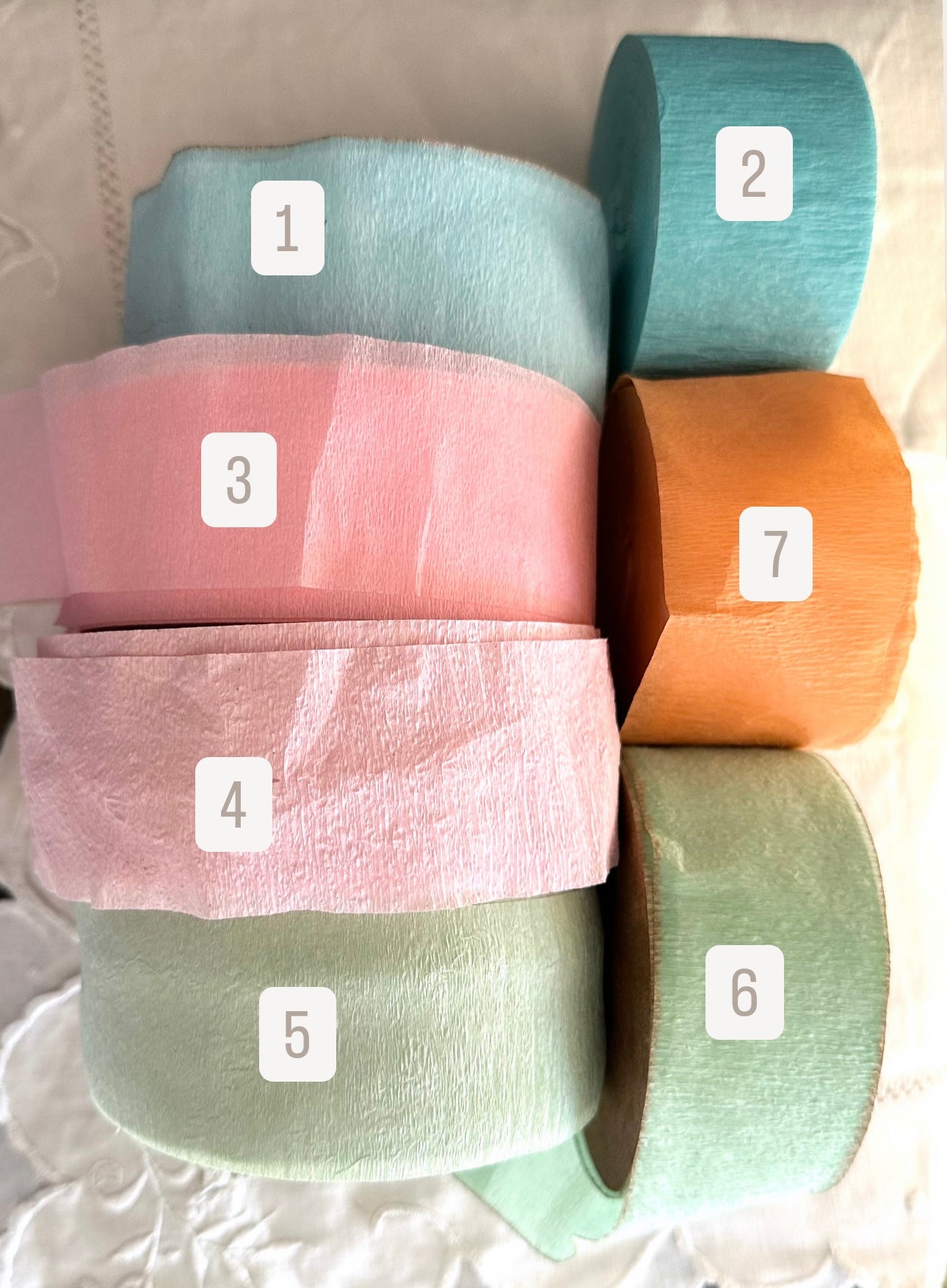 Spring Pastels Ruffle Collection by the Yard – JulieCollings